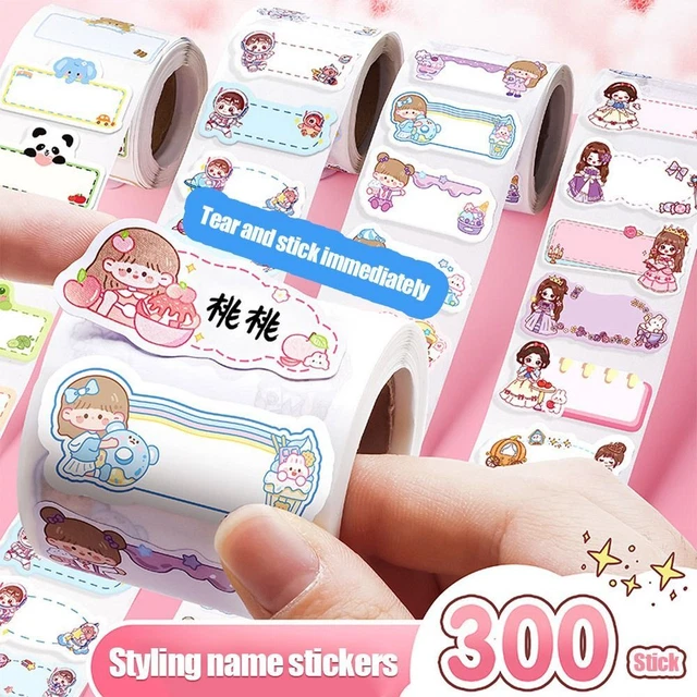 300PCS/ROLL HANDWRITTEN NAME Sticker Custom Tag Sticker Labels Sticker ...