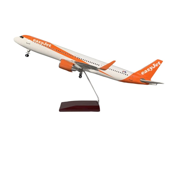 EXTRA LARGE EASYJET Airbus A321 NEO LED Aircraft Model Plane - 1/100 ...
