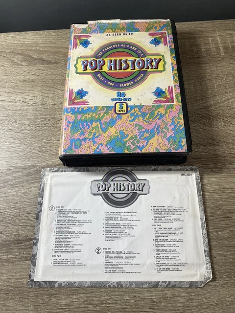 THE FABULOUS 60’S & 70’s Pop History 80 Super Hits 5 Cassette Tapes Big ...
