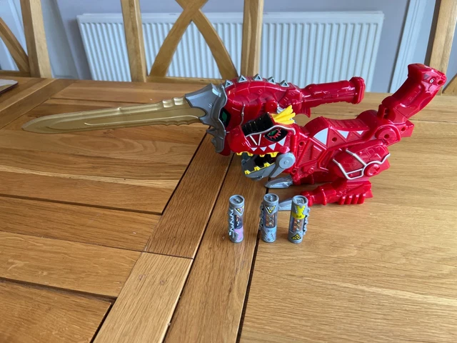 POWER RANGERS DINO charge T-Rex Morpher and Red Sabre Sword working + 3 ...