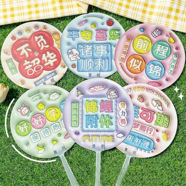 PLASTIC HAND SHAKE Fan Mini Held Fan New Cartoon Hand Fan $5.43 ...