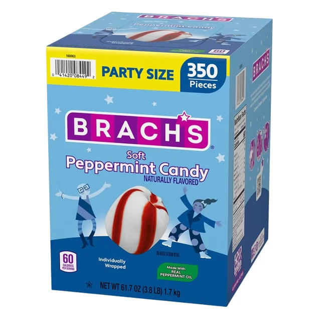 BRACHS SOFTMINTS PEPPERMINT Carton, 350 ct. $84.55 - PicClick CA