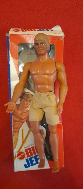 MATTEL BIG JIM Big Jeff Nr. 7316 1974 Big Jims Buddy in abgerockter OVP ...