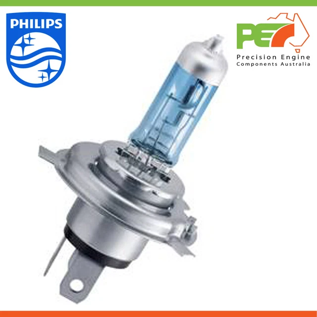 PHILIPS WHITE VISION Ultra H4 Globes 4200K 12V 55/60W 2Pk For Audi 200 ...