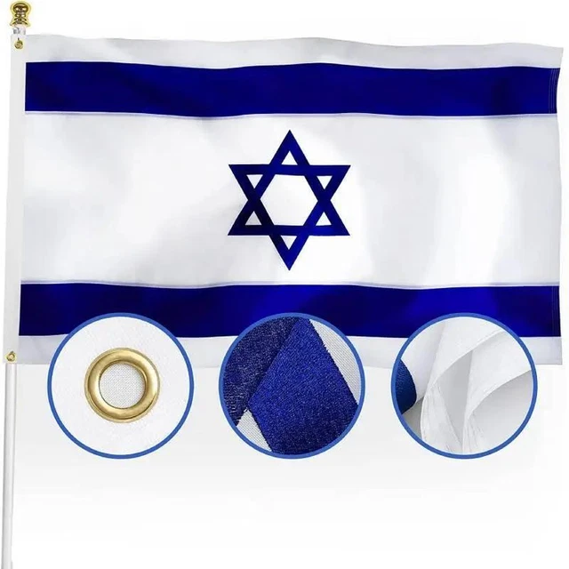 ISRAEL FLAG 3X5 Feet Israeli National Country Flags Polyester Indoor ...