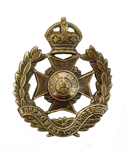 8TH BATTALION P.W.O West Yorkshire Regiment Cap Badge Brass Metal £15. ...