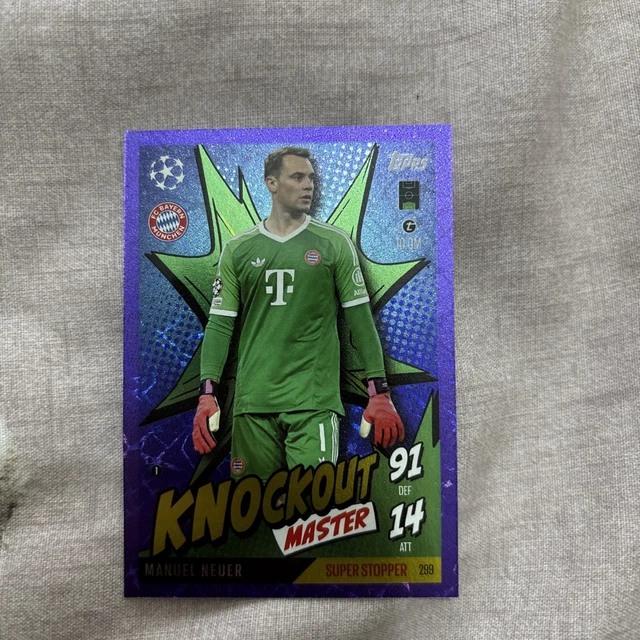 MATCH ATTAX EXTRA 24/25 Manuel Neuer Knockout Master Bayern Munich #299 ...