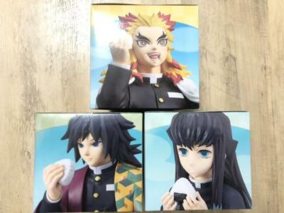 DEMON SLAYER FIGURE set Muichiro Tokito Giyu Tomioka Rengoku eating ...