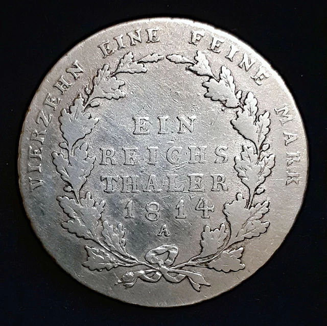 TALER, 1814 A, Königreich Preußen, Friedrich Wilhelm III. EUR 79,00 ...