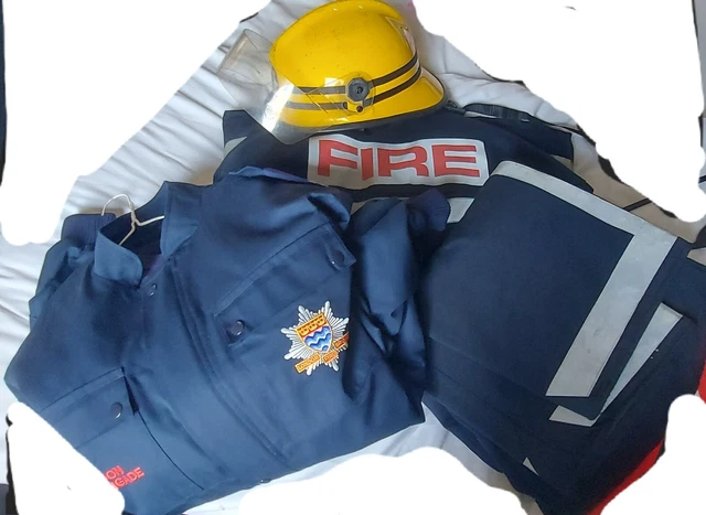 LONDON FIRE BRIGADE Kit. Vintage 90s. well used **READ DESCRIPTION** £ ...