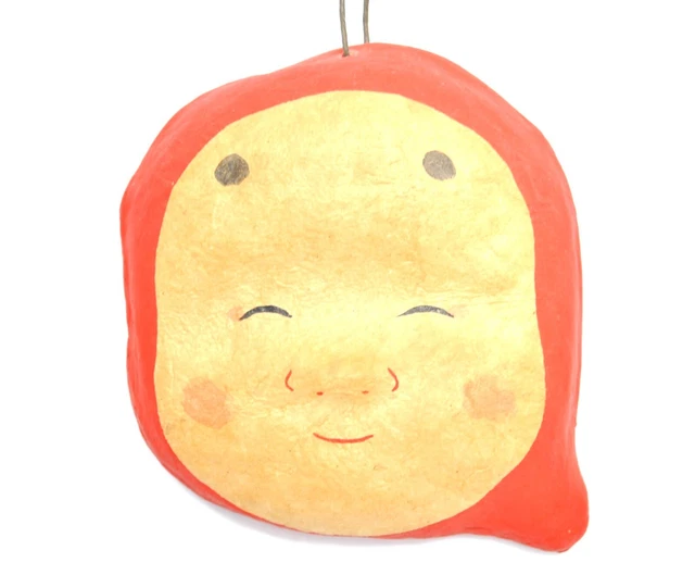 VINTAGE JAPANESE PAPER baby face wall decoration W5”×D2”×H5” in. MTU503 ...