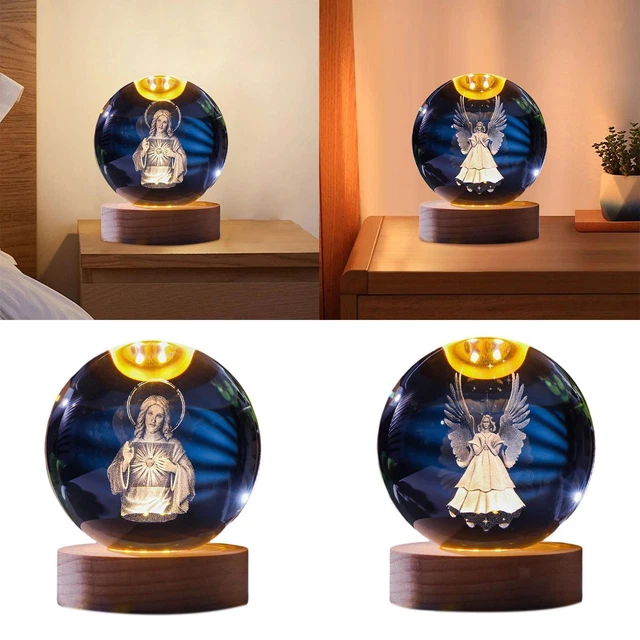 CLEAR BALL NIGHT Light Glass Ball Light Artificial Artwork Decorative ...