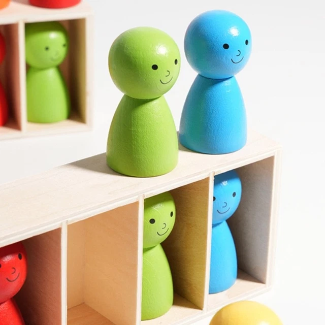 PRESCHOOL LEARNIWOODEN TOY Color Pairing Exercise For Fine Motor Skills ...