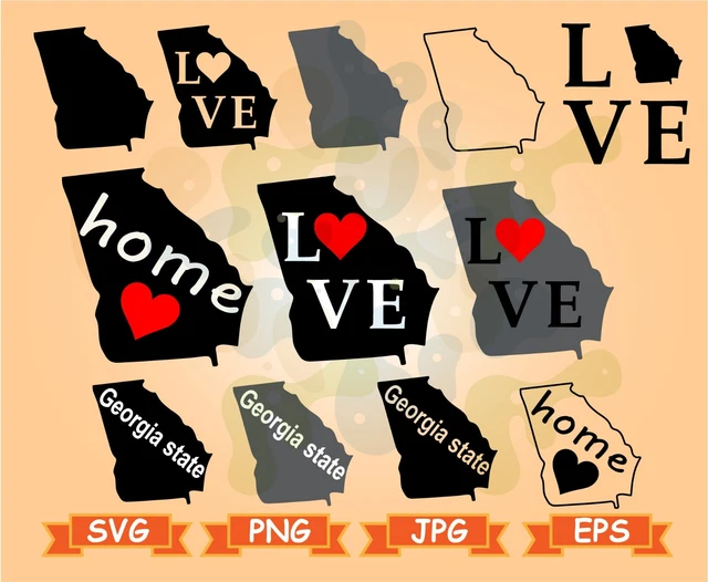 GEORGIA STATE SVG, Georgia cricut svg, Georgia vector, Georgia clipart ...