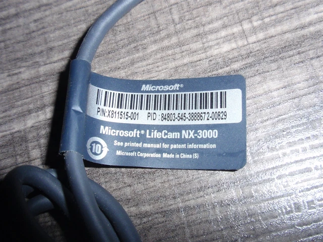 MICROSOFT LIFECAM NX-3000 WebCam USB 2.0 Web Camera Model 1120 Used Web ...
