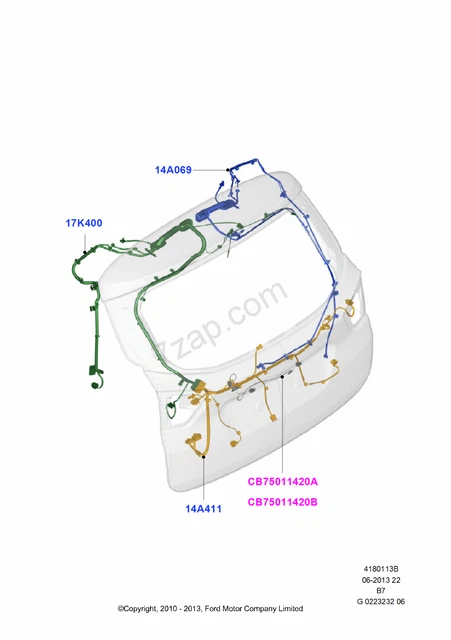 KIT CABLAGE HAYON arriere d origine Ford C-Max 1715665 EUR 100,00 ...