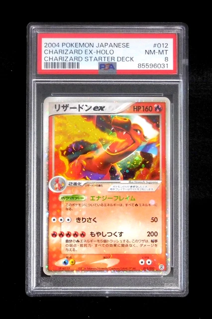 PSA 8 POKEMON Carta Charizard Ex 012/052 Holo Japavnese Caso Starter ...