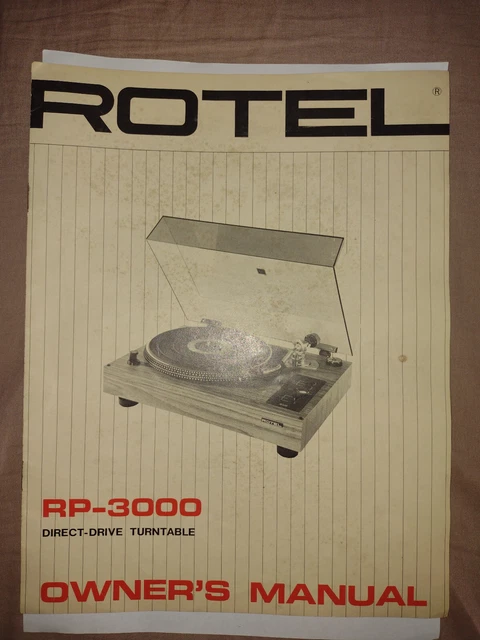 GIRADISCHI ROTEL RP-3000 -manuale operativo originale / istruzioni EUR ...