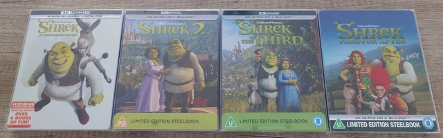 SHREK (2001-2010) - 4 Movies Collection - 4K Ultra HD LIMITED STEELBOOK ...
