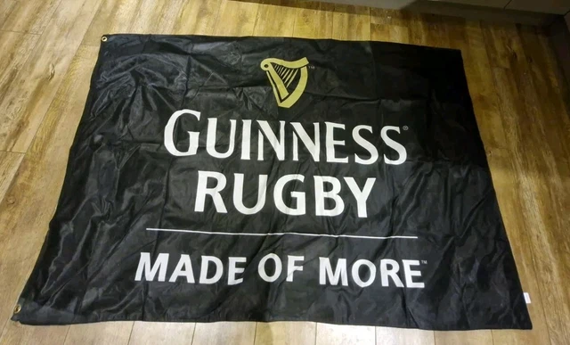 LARGE GUINNESS RUGBY Made Of More Double Sided Flag. Ideal For St ...
