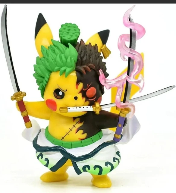 PIKACHU COSPLAY RORONOA zoro One Piece Pokémon PVC Figurine UK EUR 27 ...