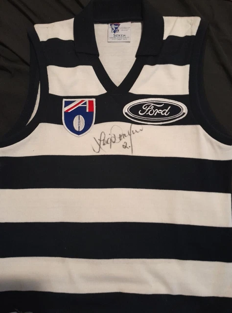 GEELONG 90'S SEKEM guernsey jumper signed Leigh Colbert with plaque $49 ...