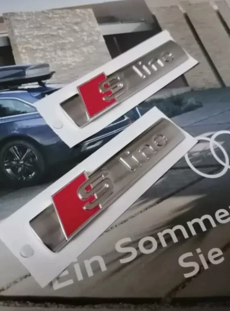 ORIGINAL AUDI S-LINE Schriftzug Logo Zeichen Emblem A2 A3 A4 A5 A6 A7 ...
