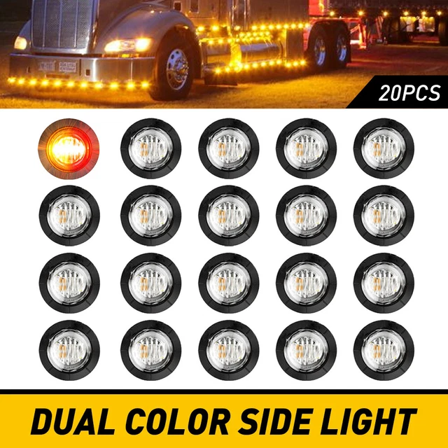 20X FEUX DE position latéraux LED camion remorque balle ronde double ...