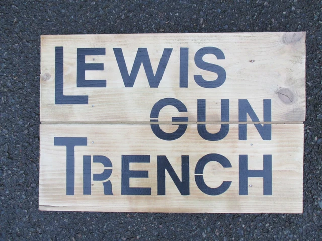 WW1 BRITISH REPRO Wooden Sign Lewis Trench Reenactment Great War Man ...
