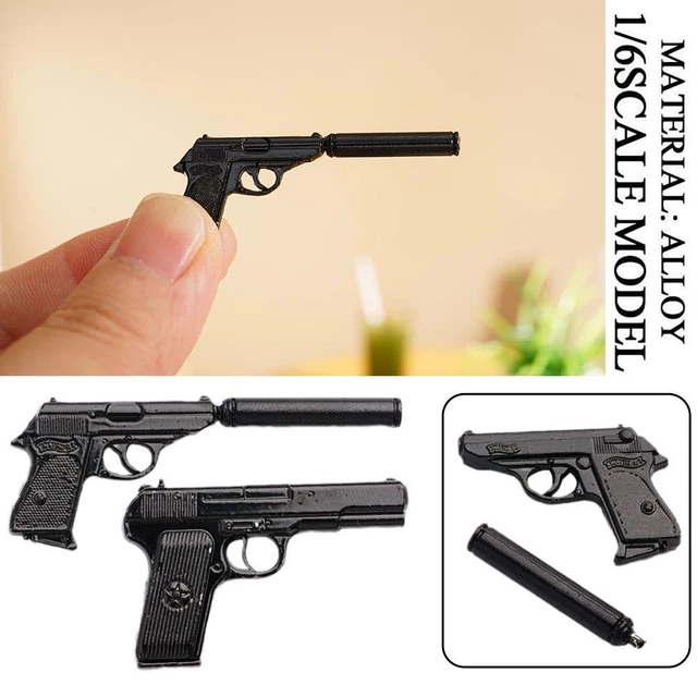 1/6 SCALE METAL Pistol Model For 12" Figure Scene Accessori U0N2. L1Y1 ...