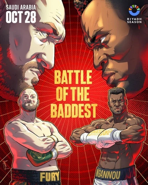 MMA CHAMP FRANCIS Ngannou vs WBC champion Tyson Fury poster 2 - glossy ...