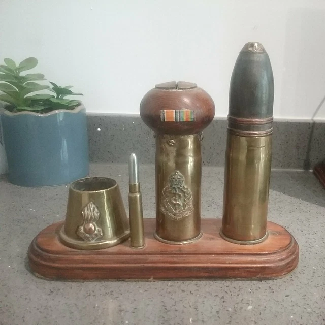 FANTASTIC WW1 TRENCH Art Table Piece inc Princess Mary Tin Pencil £100. ...