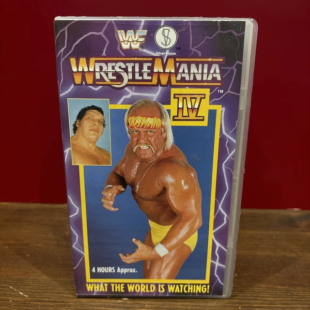 WWF WRESTLEMANIA 4 VHS 1991 WWE WF053 Double Pack £4.99 - PicClick UK