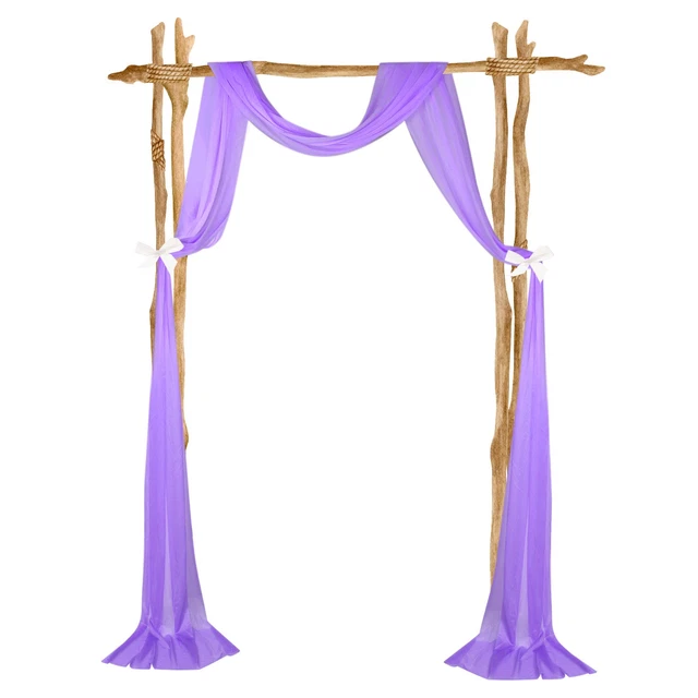 WEDDING ARCH DRAPING Fabric, 2 Panels 20 FT Backdrop Curtains, Purple ...