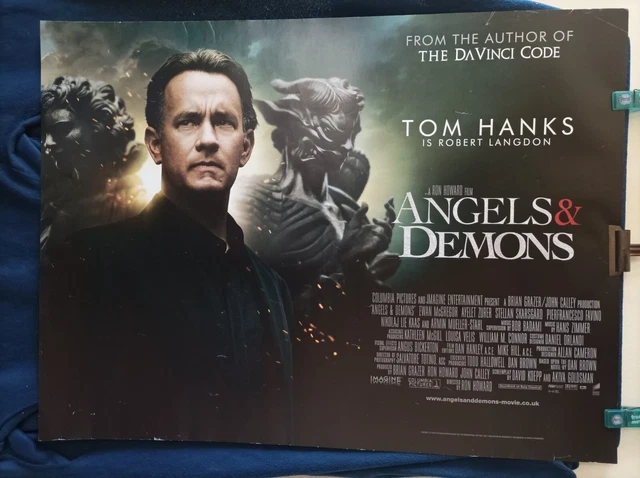 ANGELS & DEMONS Tom Hanks Quad Cinema Poster £7.99 - PicClick UK