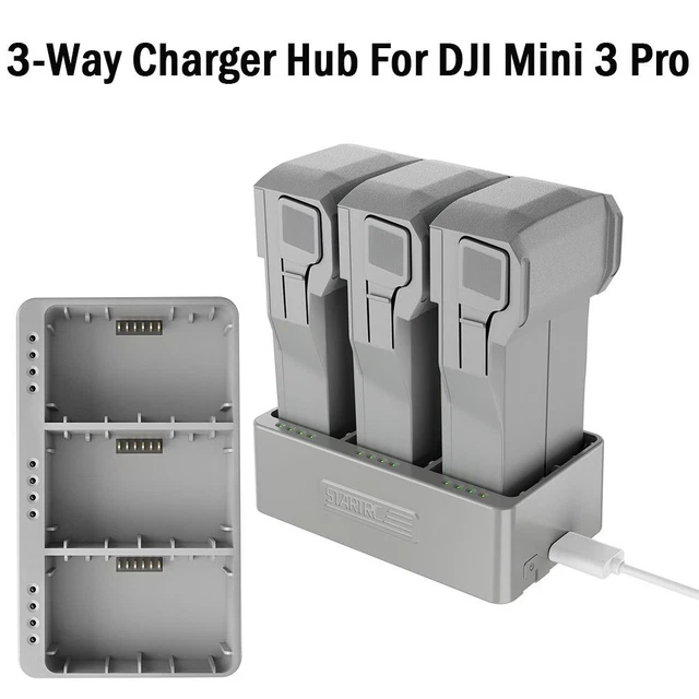 BATTERY CHARGING BUTLER Charging Hub Battery Charger 3-Way For DJI Mini ...