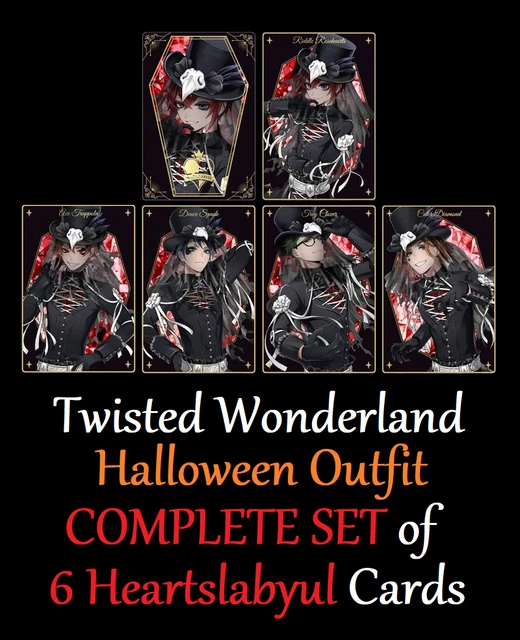 COMPLETE HEARTSLABYUL SET Riddle, Ace, Deuce, Trey, Cater HALLOWEEN ...