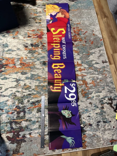 DISNEY SLEEPING BEAUTY Store display poster Vhs Video Store $24.36 ...