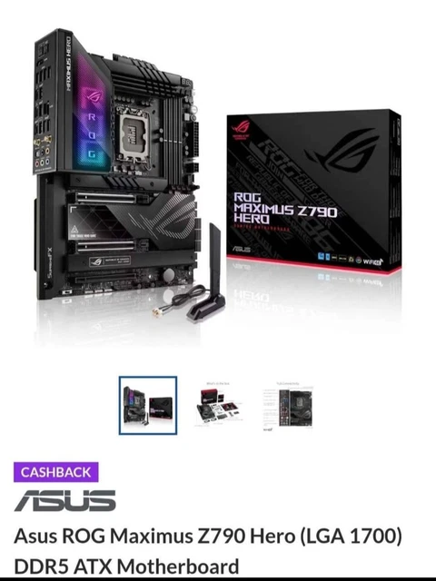 ASUS ROG MAXIMUS Z790 Hero LGA 1700 ATX Intel Motherboard £414.68 ...