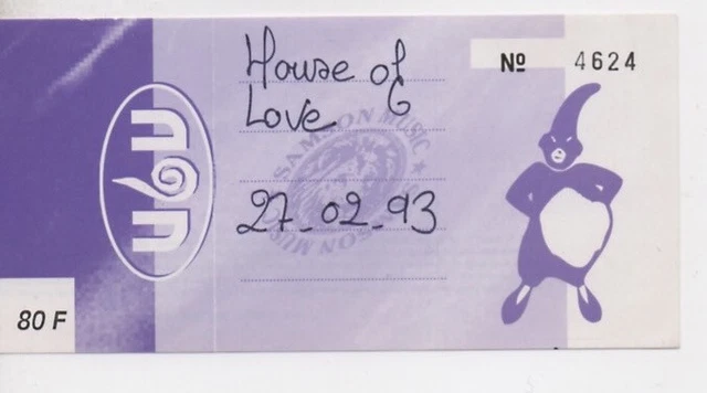 TICKET CONCERT 27/02/1993 Rennes Ubu House of love EUR 9,99 - PicClick FR