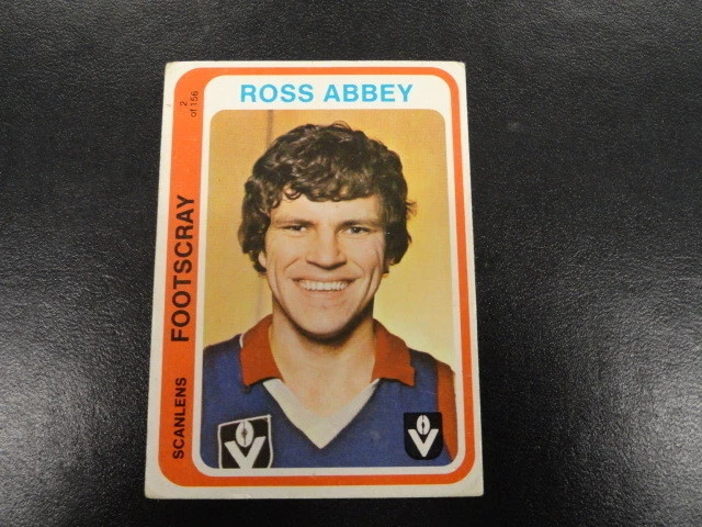 1979 SCANLENS CARD No.2 Ross Abbey Footscray $3.00 - PicClick AU