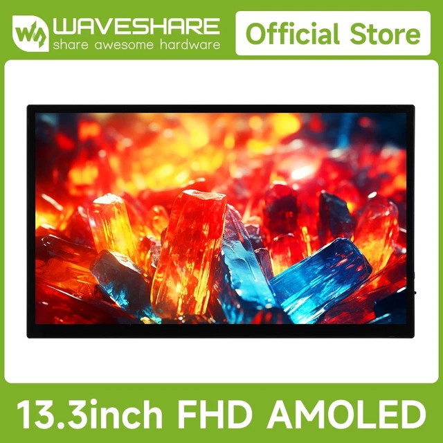 WAVESHARE 13.3INCH FHD AMOLED Touch Display 1920×1080, 100% sRGB DCI-P3 ...