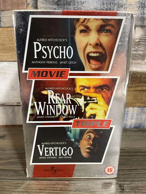 PSYCHO, REAR WINDOW, Vertigo - Triple Alfred Hitchcock on VHS Tapes NEW ...