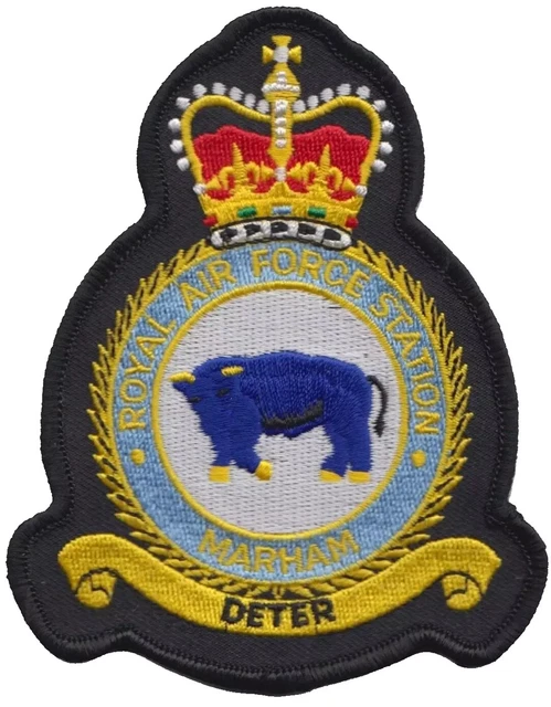 RAF MARHAM ROYAL Air Force Station Embroidered Patch Badge - LAST FEW £ ...
