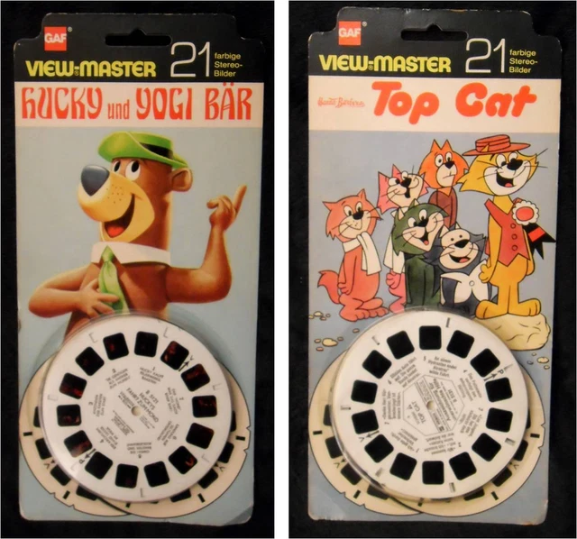 2X VIEWMASTER SET / Yogi Bär + Top Cat / Hanna-Barbera / ungeöffnete ...