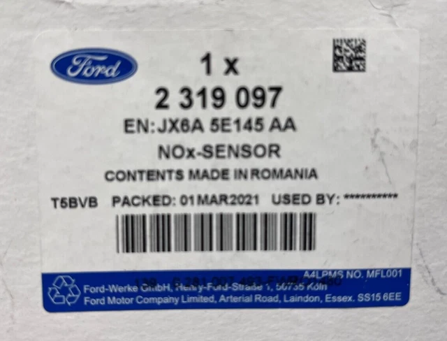 GENUINE FORD FOCUS CGE 2018+ Nox Trap Temperature Sensor 2319097 £200. ...