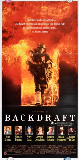 BACKDRAFT ORIGINAL 1991 Australian daybill movie poster Russell, De ...