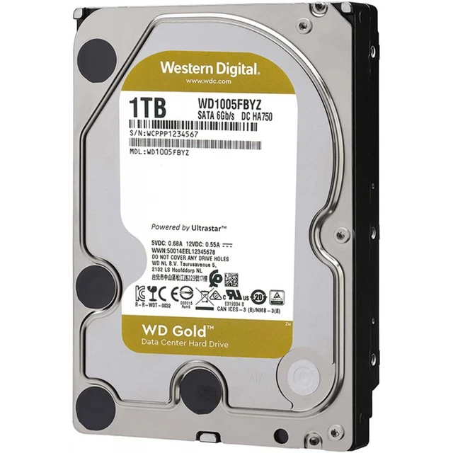 DISQUE DUR HDD 1TB 3,5 " Ordinateur Fixe Bureau WD Gold WD1005FBYZ PC ...