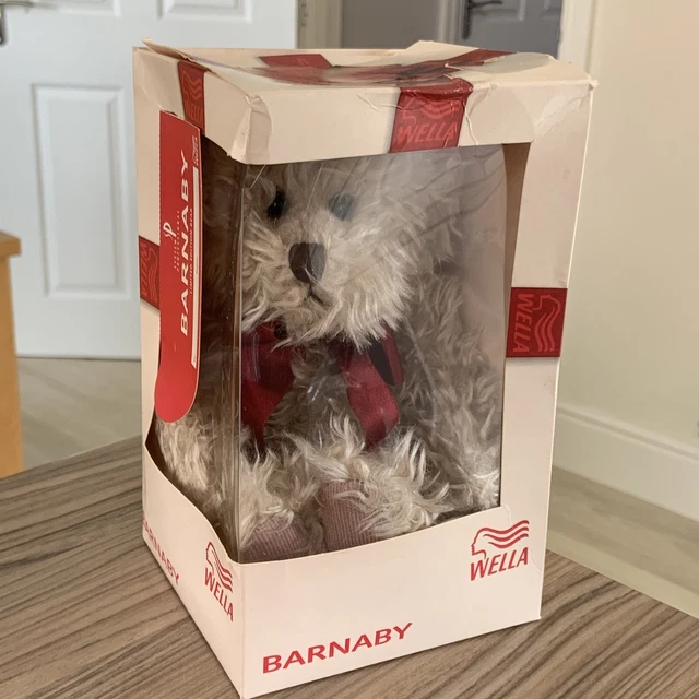 ‘BARNABY’ TEDDY BEAR Red Bow Soft Toy 7” Wella Uk System Professional ...
