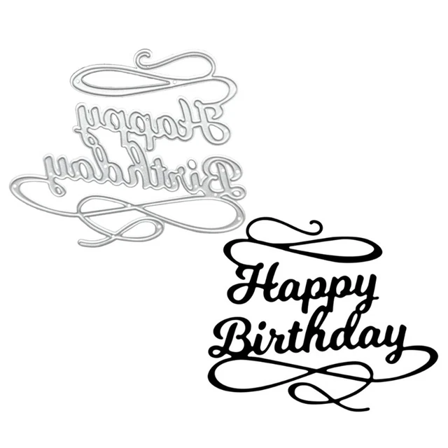 HAPPY BIRTHDAYEMBOSSING MOLD Carbon Steel Cutting Dies for Paper Cards ...